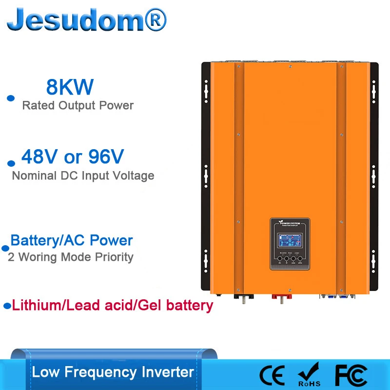 Solar Inverter 8000w Pure Sine Wave Of Off Grid Toroidal Dc 48v96v To ...