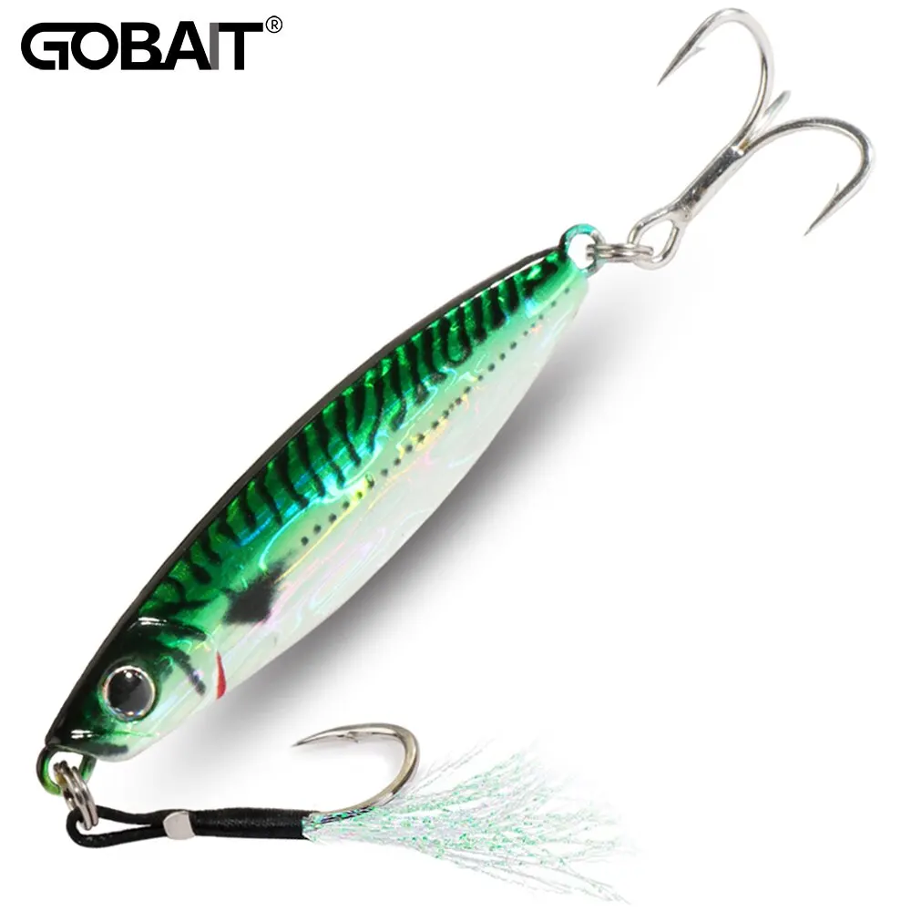 Metal Jig Fishing Lure 10g 20g Cast Hook Swimbait 3D Laser Wobbler Pike ...