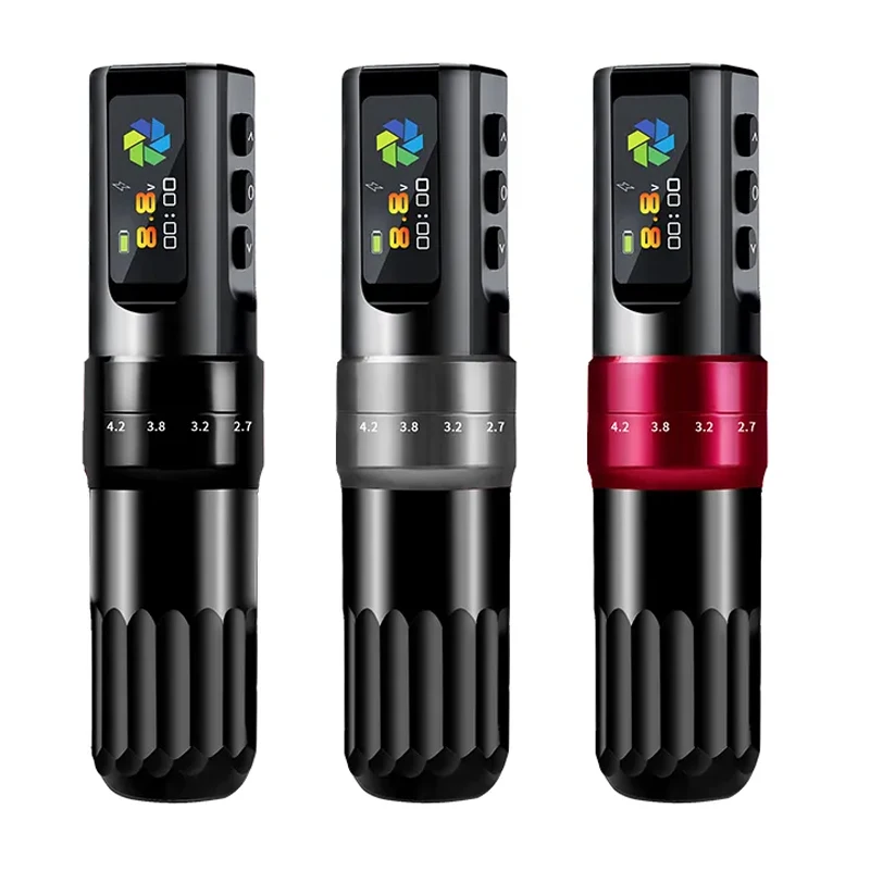 Wireless Tattoo Machine Pen Portable Adjustable Stroke Battery Hollow ...