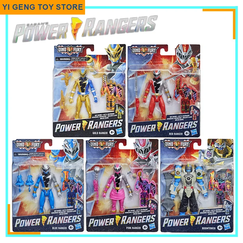 Figura de acción Original de Power Rangers, Dino Fury, rojo, azul ...