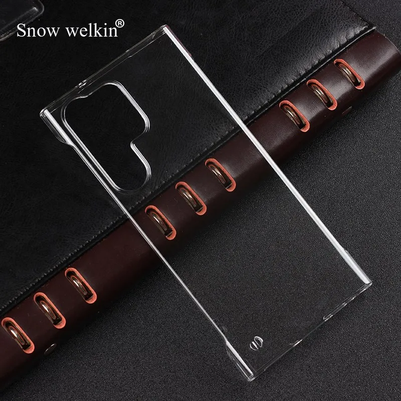 For Galaxy S23 S22 Hard Plastic Crystal Frameless Case For Samsung ...