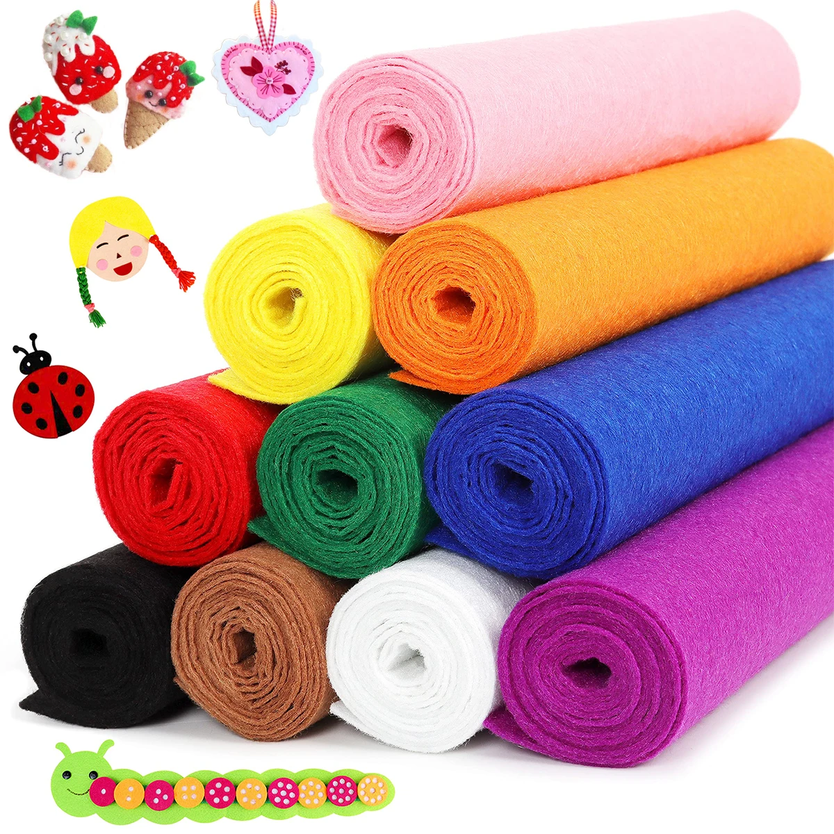Tissu-en-Feutre-Doux-Non-Tiss-Feuille-de-45x45x2mm-Patchwork-Bricolage ...