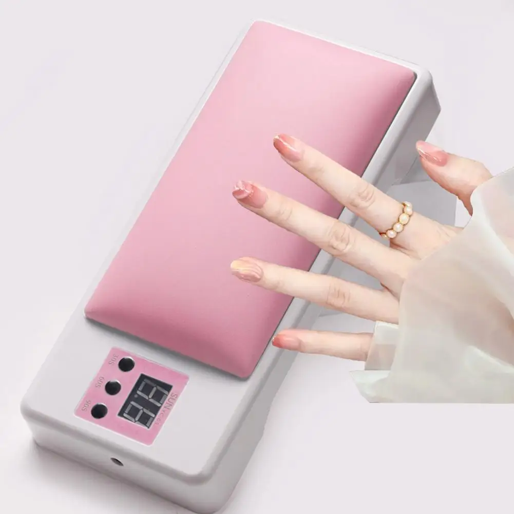 1 Set Practical Long Lasting Nail Hand Rest Uv Light Timer Manicure Art ...