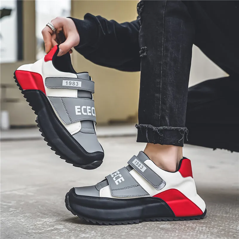 Sapato-de-velcro-Forrest-Gump-masculino-sola-grossa-por-dentro-moda ...