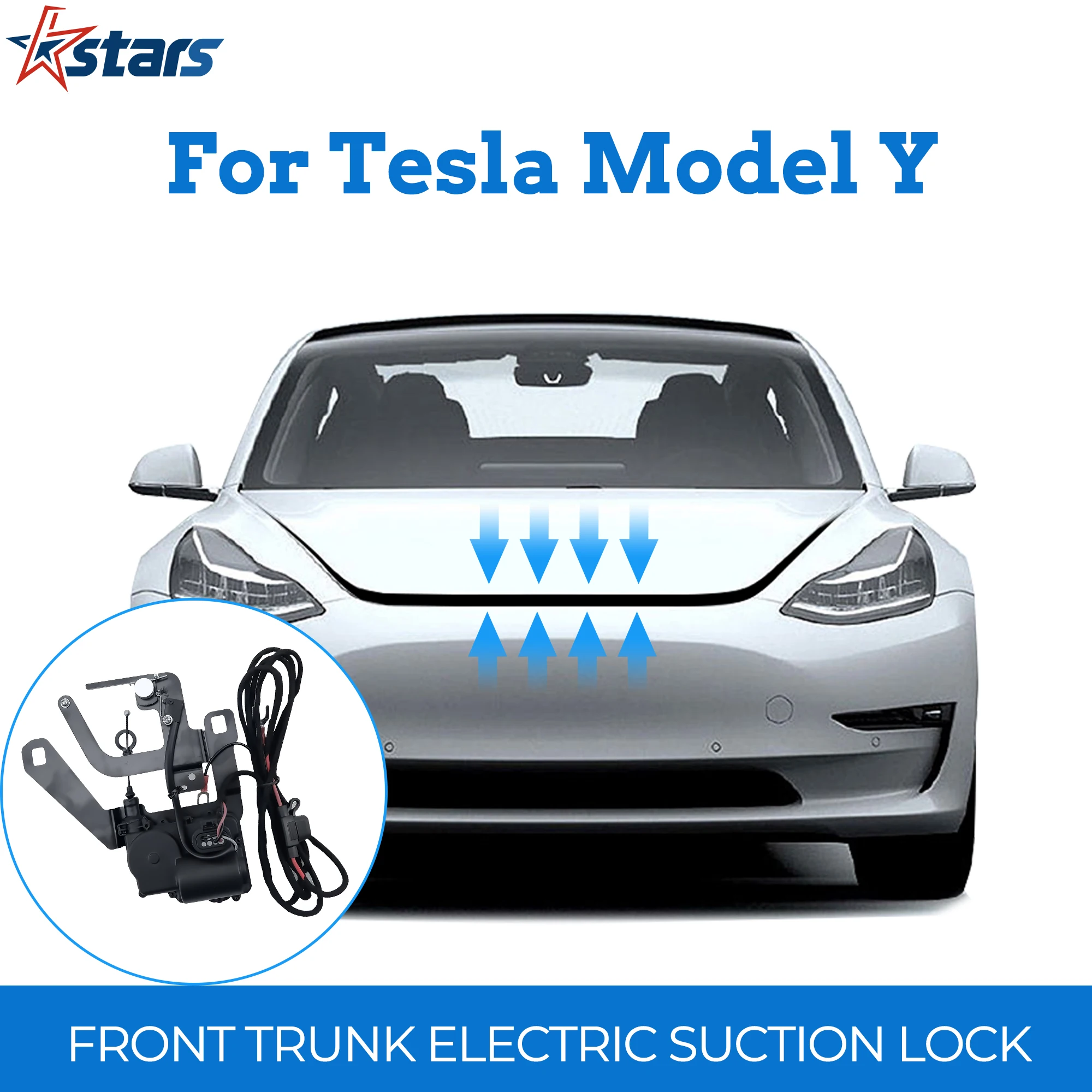For-Tesla-model-Y-2020-2024-Front-Spare-Box-Electric-Lock-Soft-Closing ...