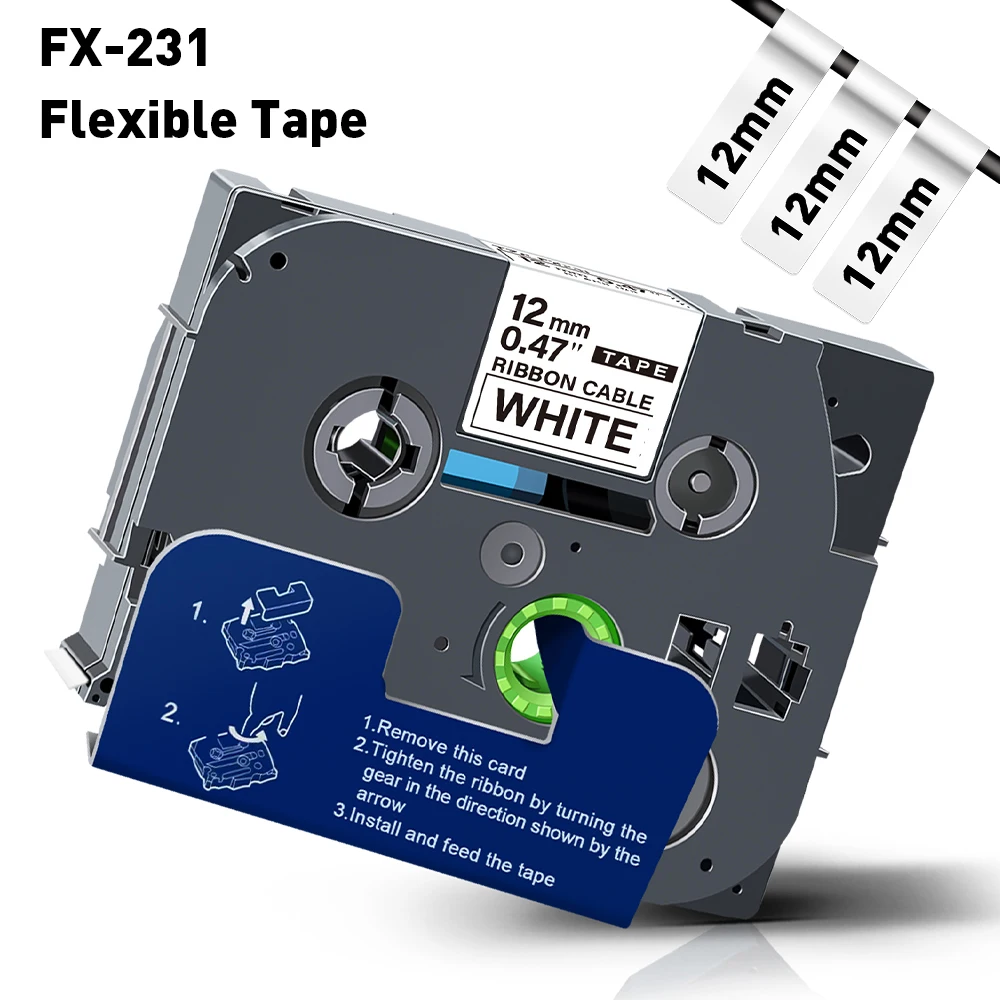 FX231 for Brother Flexible ID Tape 12mm TZe Tape TZe231 FX221 FX241 ...