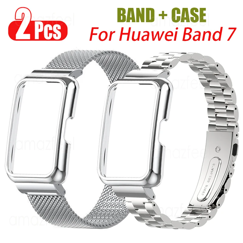 Huawei Band 8 Strap Case Protector Bracelet For Huawei Band 7 6 Metal ...