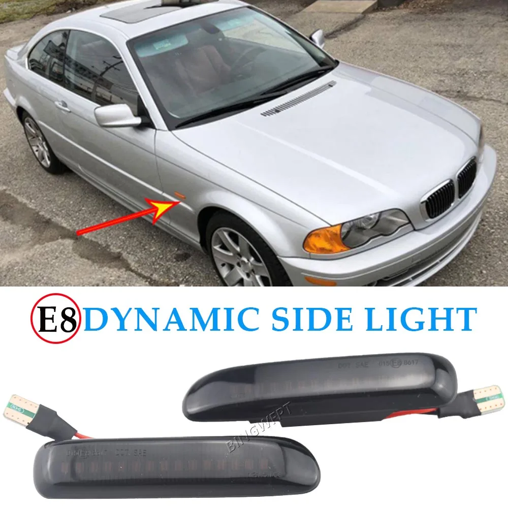 2Pieces-Side-Marker-Flowing-Dynamic-Blinker-LED-Turn-Signal-Light-For ...