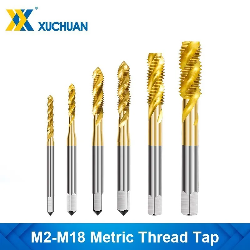HSS-Steel-Screw-Tap-M2-M14-Titanium-Coated-Spiral-Drill-Metric-Thread ...