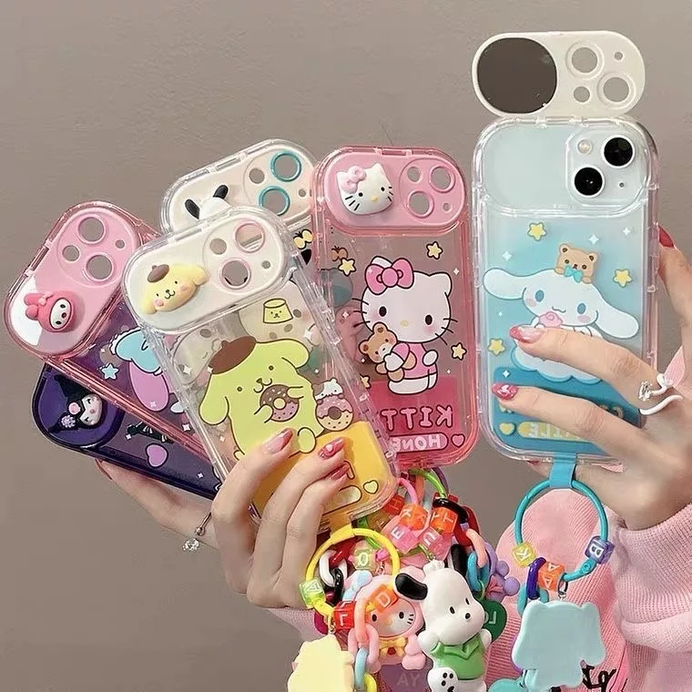 Kawaii Hello Kitty Sanrio iPhone mi bebek kolye telefon kılıfı için ...
