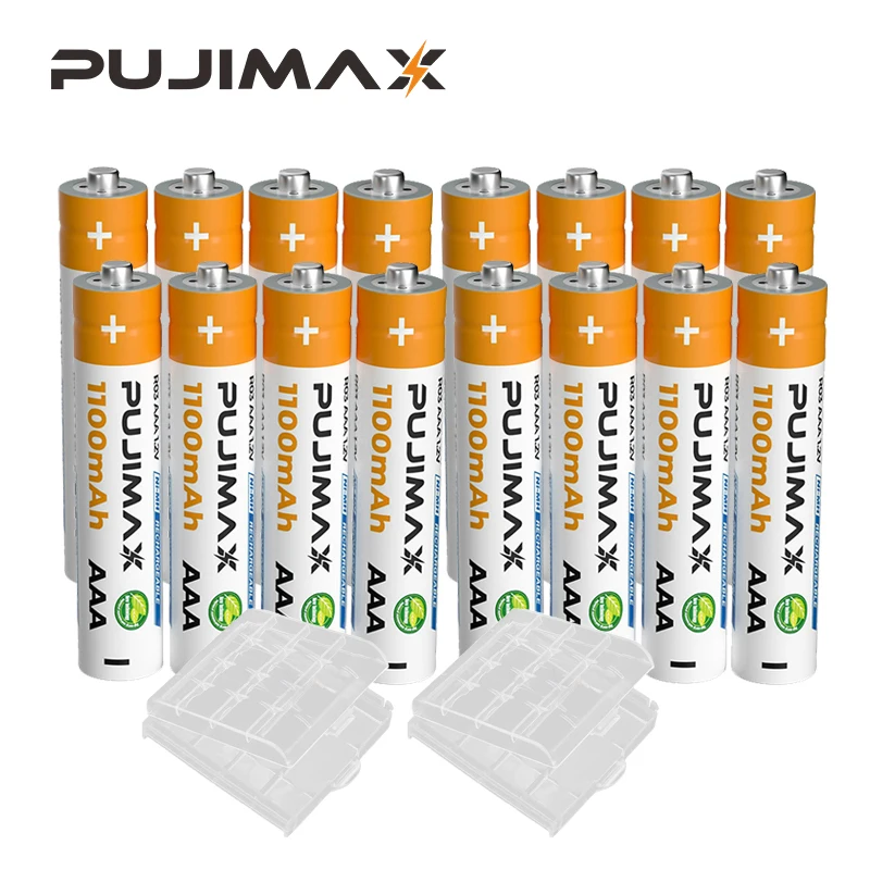 PUJIMAX-Original-Rechargeable16Pcs-Ni-NH-Battery-Pack-AAA-1-2V-1100mAh ...