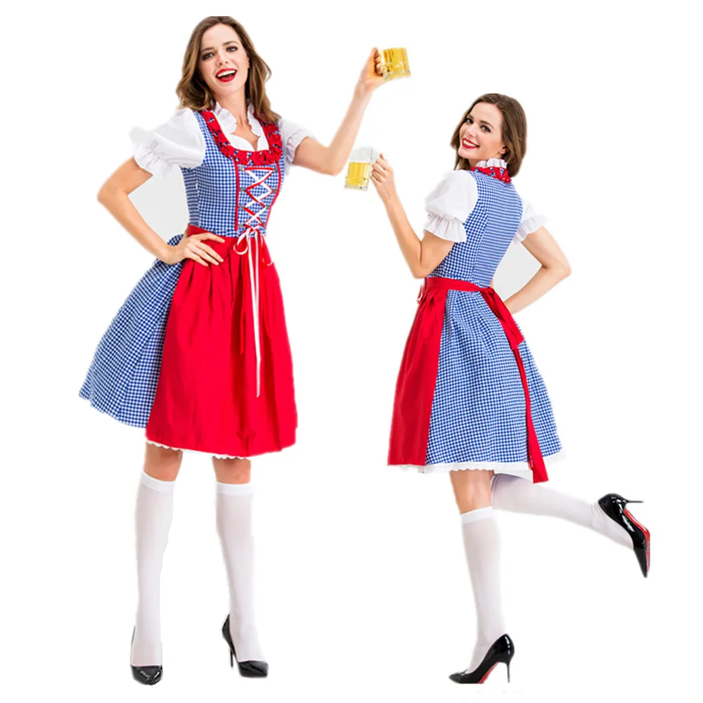 Adult-Women-Oktoberfest-Costume-Bavaria-Beer-Girl-Dirndl-Dress-German ...