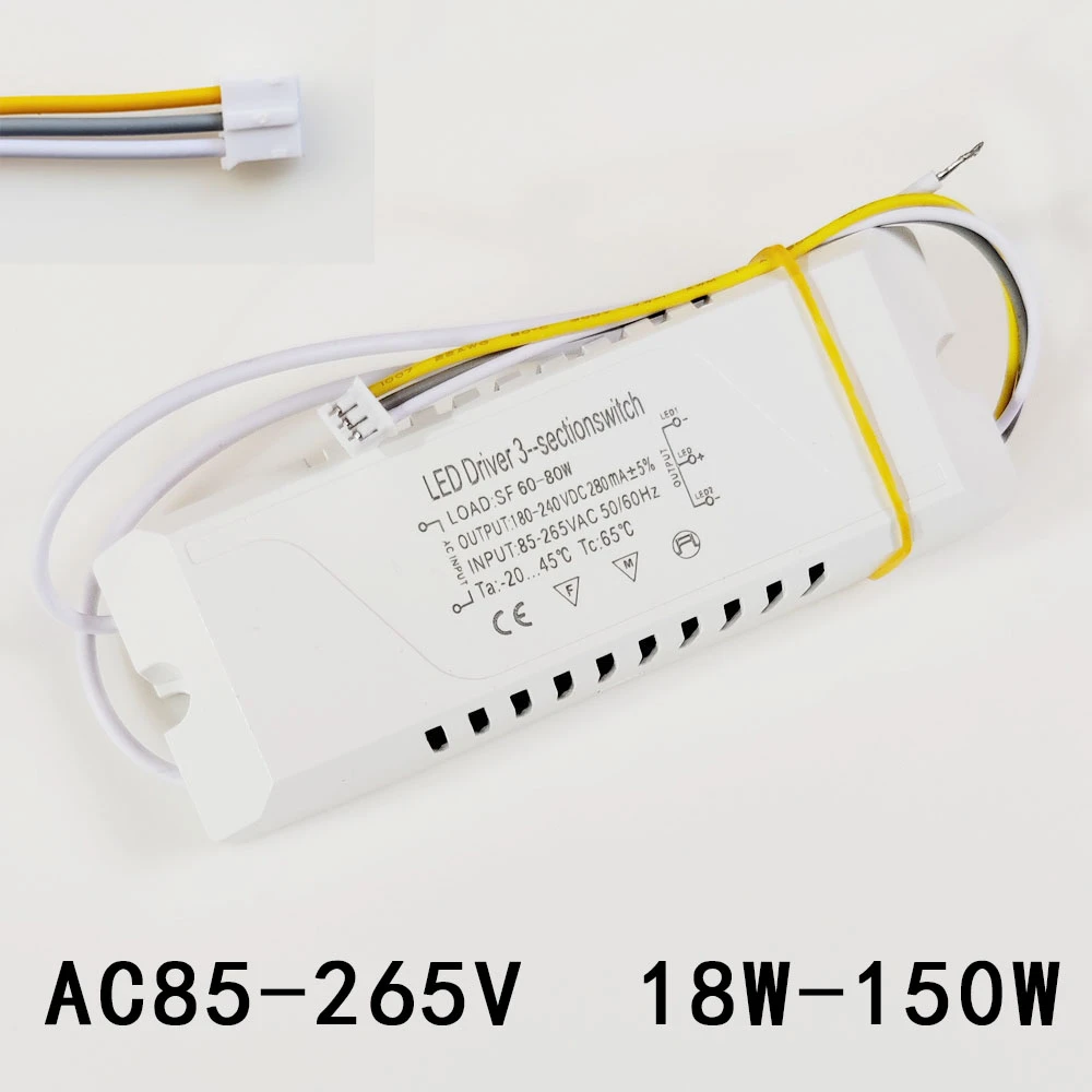 AC 85 265V LED Driver Power Supply Adapter for Led Lamp Panel Ceiling ...
