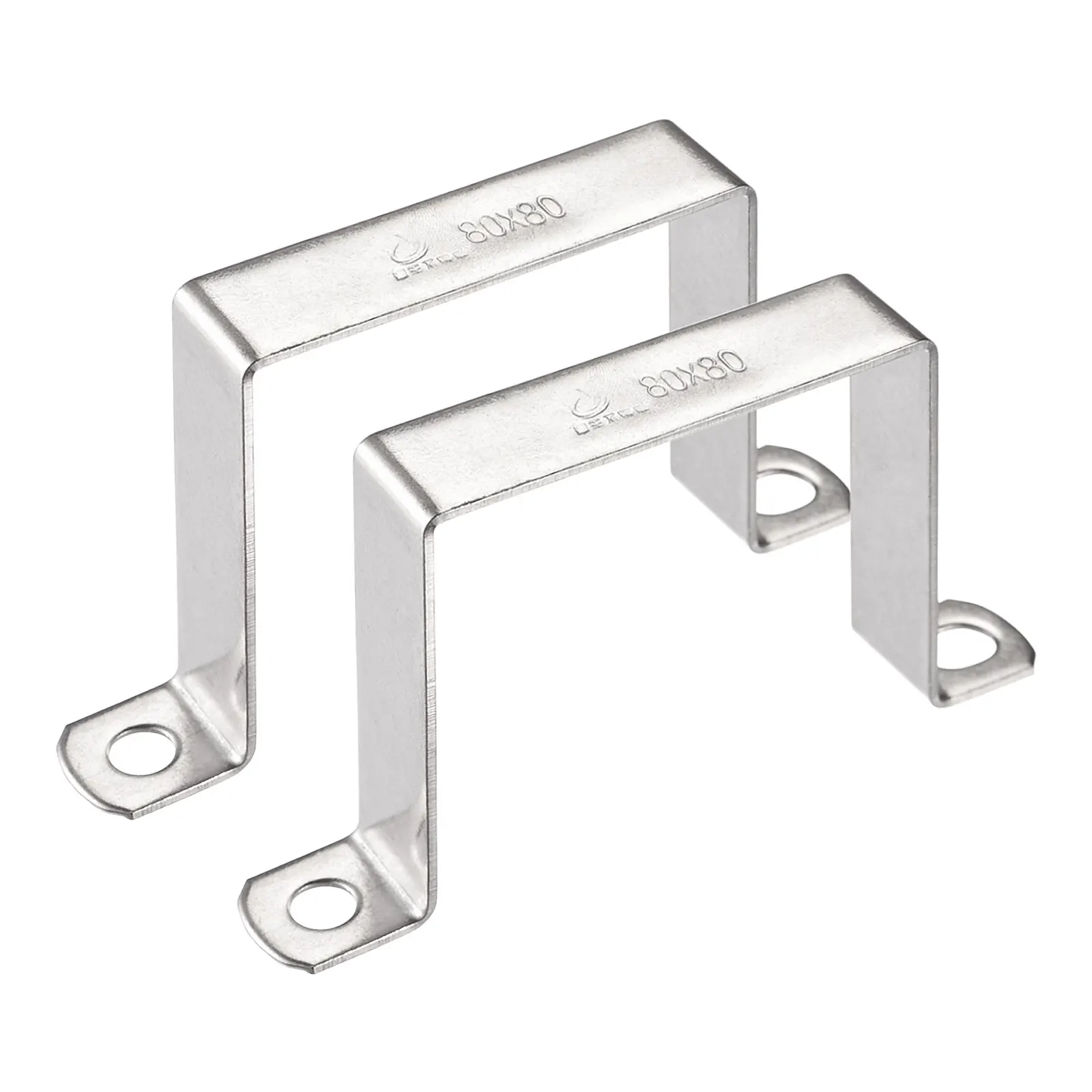 Uxcell U Shaped Connector Bracket 78 x 82mm 304 Stainless Steel for ...