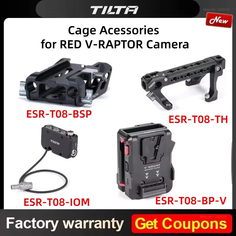 TILTA ESR-T08-C-V RED V-RAPTOR Camera Cage for RED V-RAPTOR Gold Mount ...