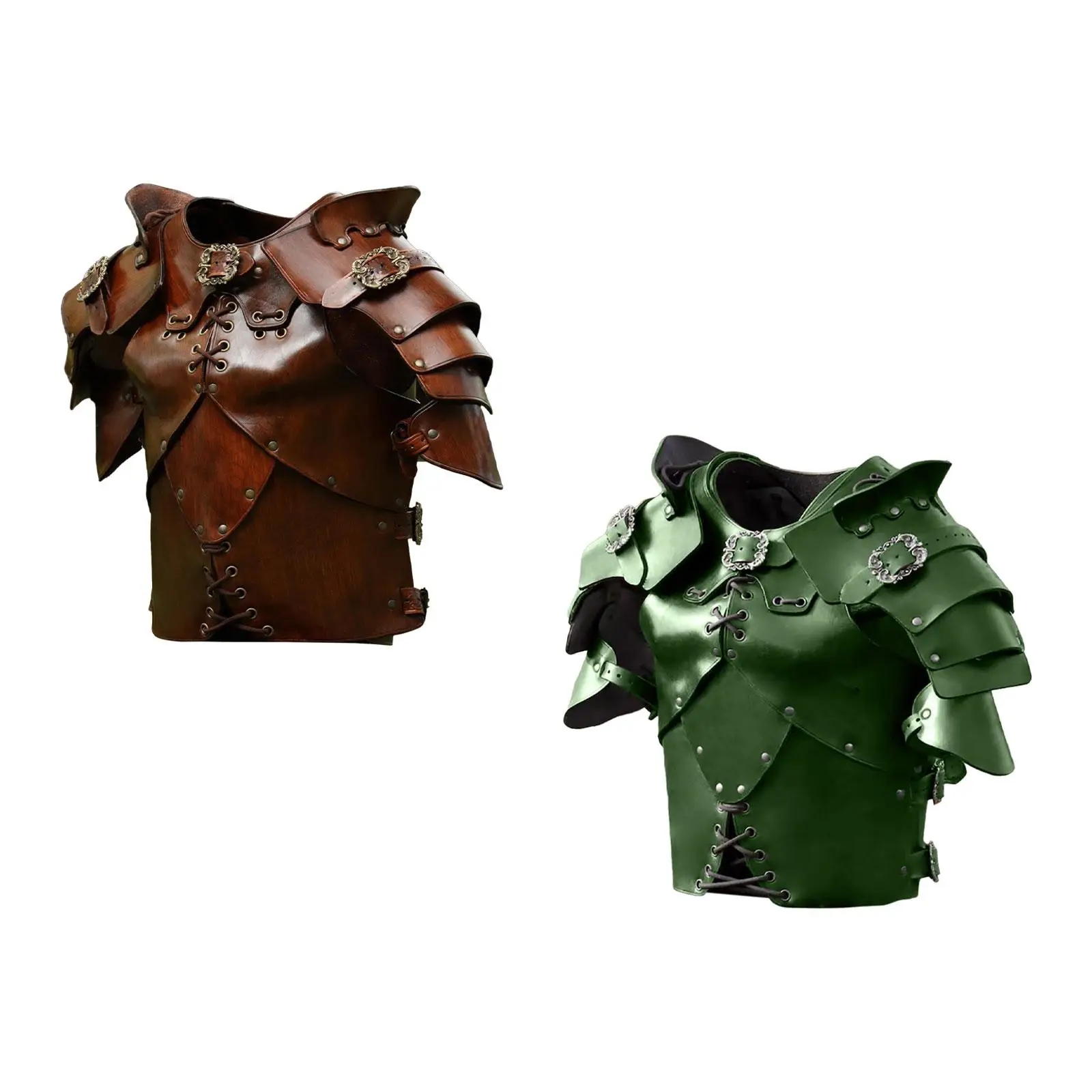 Men's Medieval Chest Armor Metal Rivets Chest Guard Retro Design Vest ...
