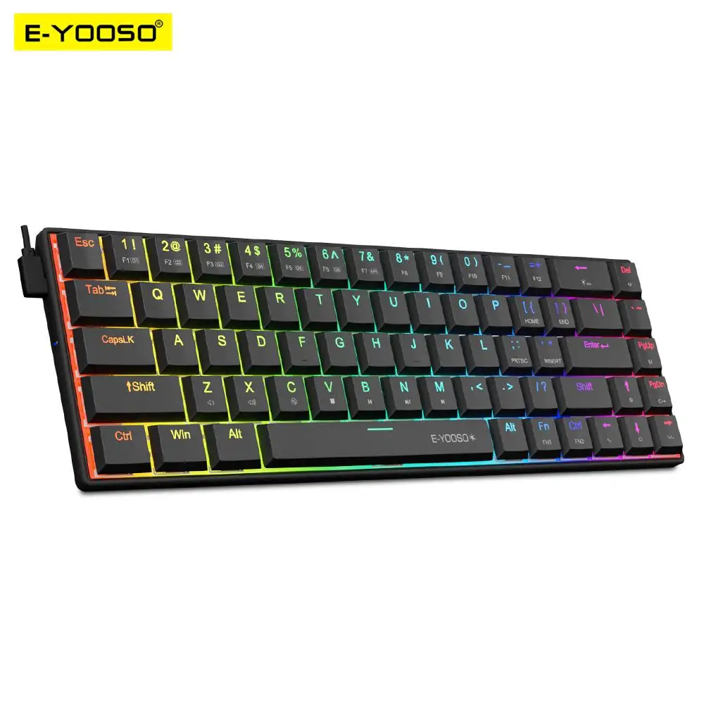 E-YOOSO-A68-RGB-Mini-Slim-Ultra-Thin-USB-Wired-Mechanical-Gaming ...