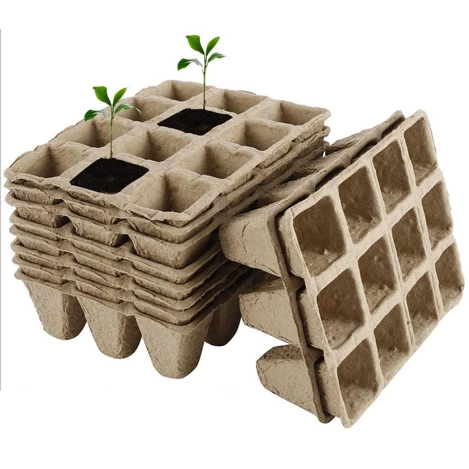10-Pack-Plant-Seeding-Pots-Seedling-Peat-Pots-Organic-Eco-Friendly ...