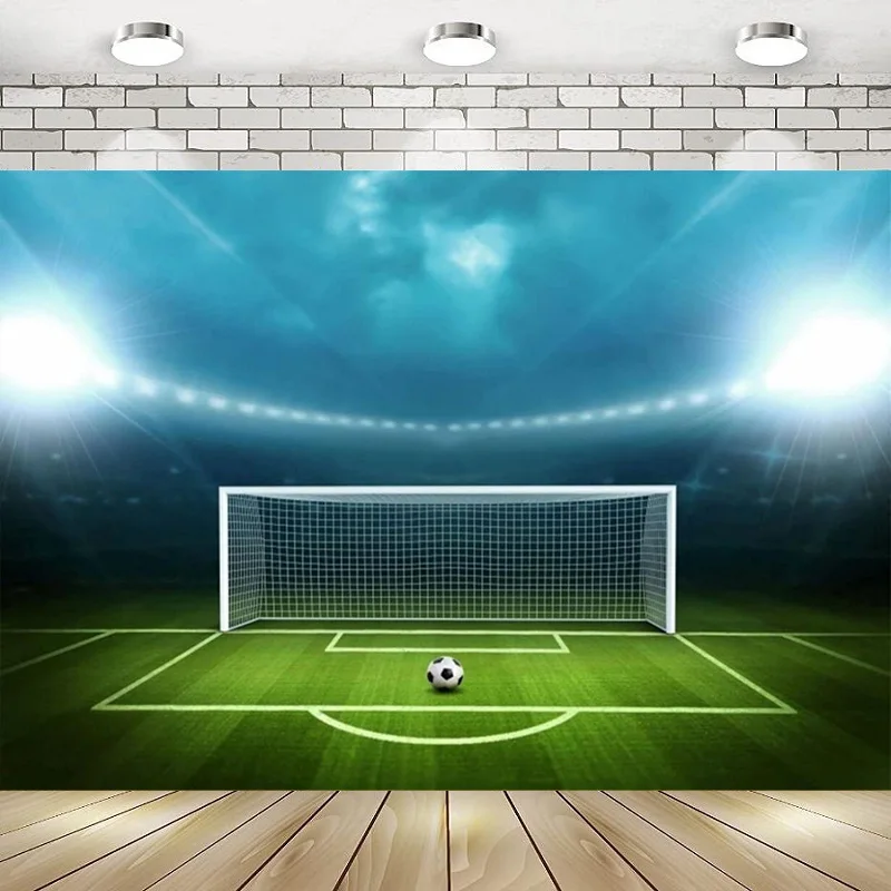 Soccer Field Background With Goal