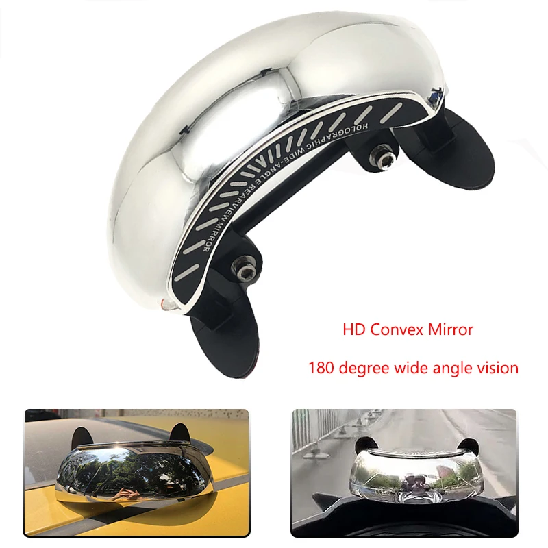 Motorcycle 180 Degree Safety Rearview Mirror Give Full Rear View ...