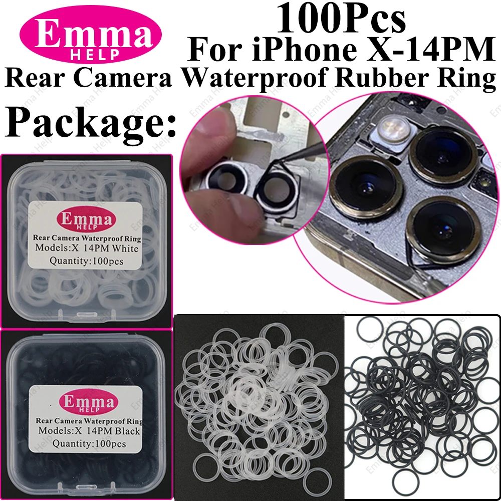 100pcs-Waterproof-Seal-Back-Rear-Camera-Lens-Slot-Rubber-Ring-Circle ...