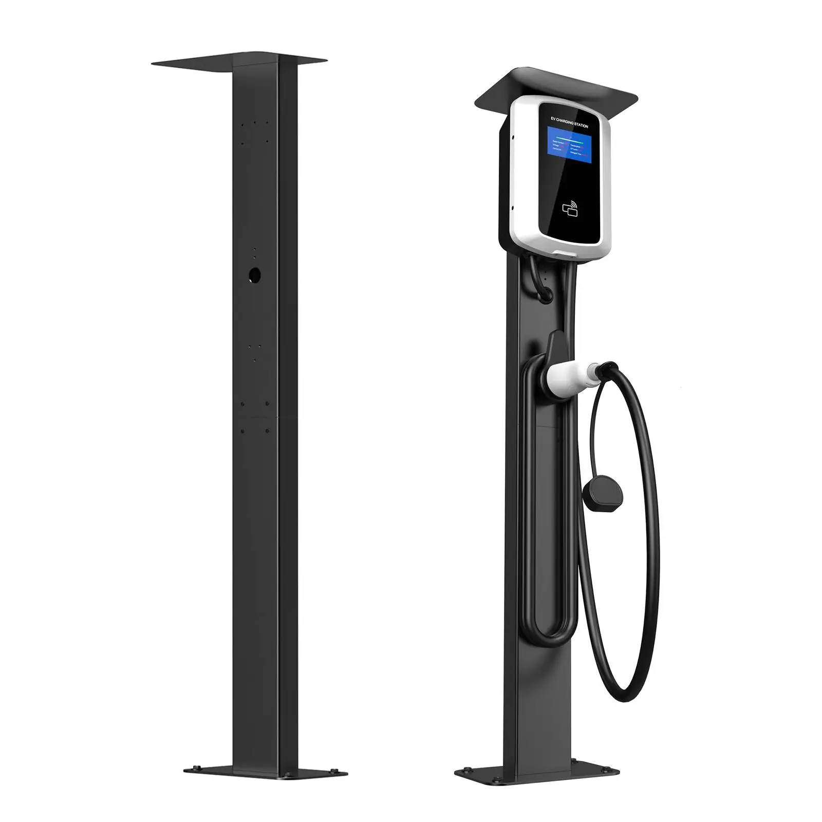 EV-wall-connector-pedestal-mounted-EV-Charging-Pedestal-Mounting-Pole-for-Floor-EV-Charging ...