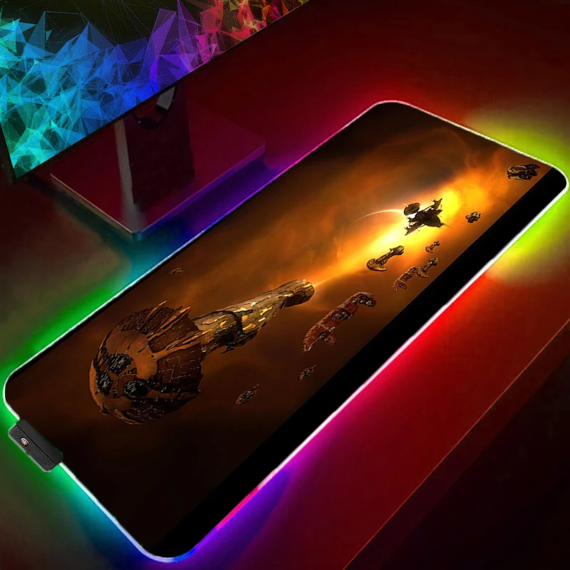 Eve Online RGB Mouse Pad Gamer Large gaming accessories to Keyboard ...