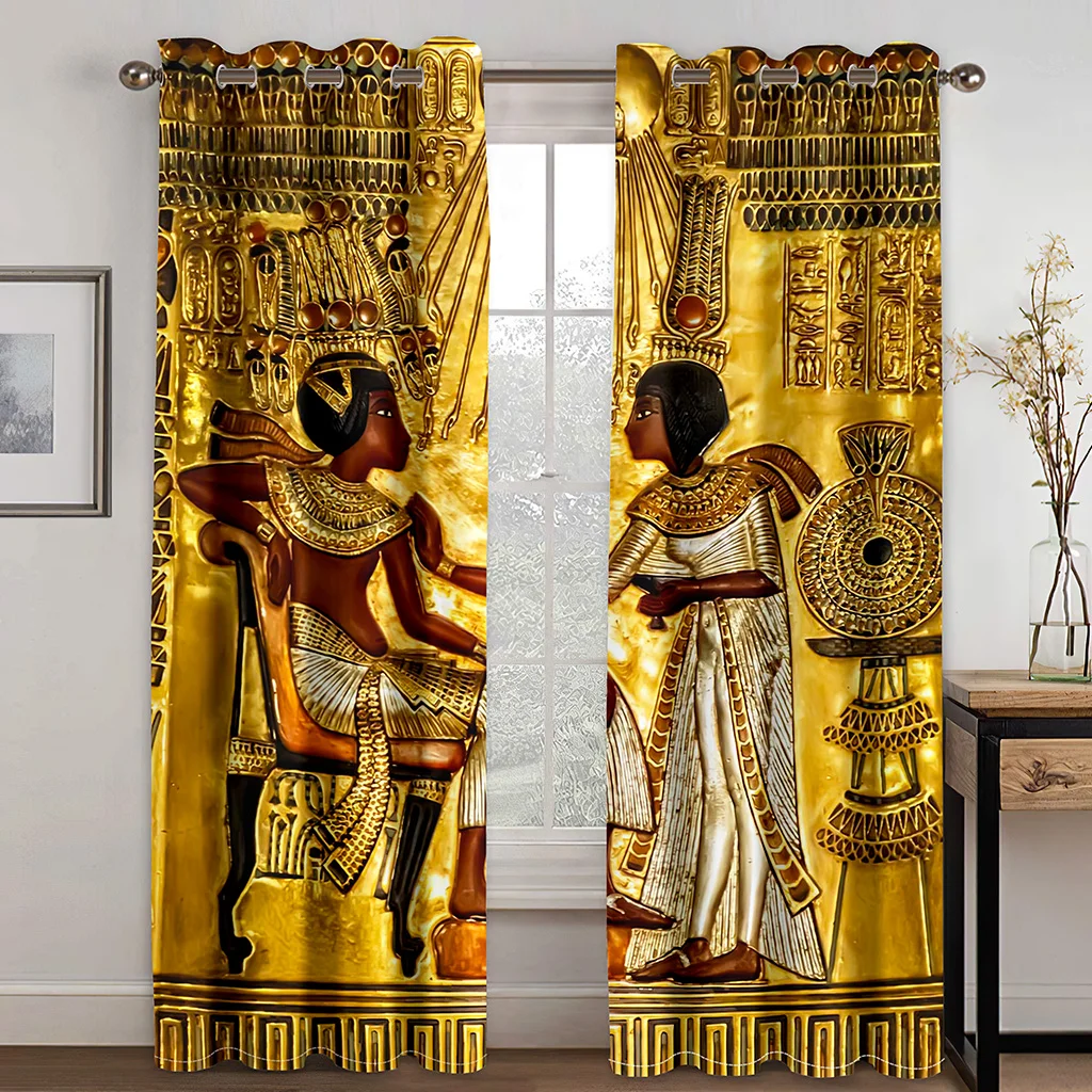 Ancient-Egypt-Window-Curtains-Retro-Drapes-Decor-for-Bedroom-Living ...