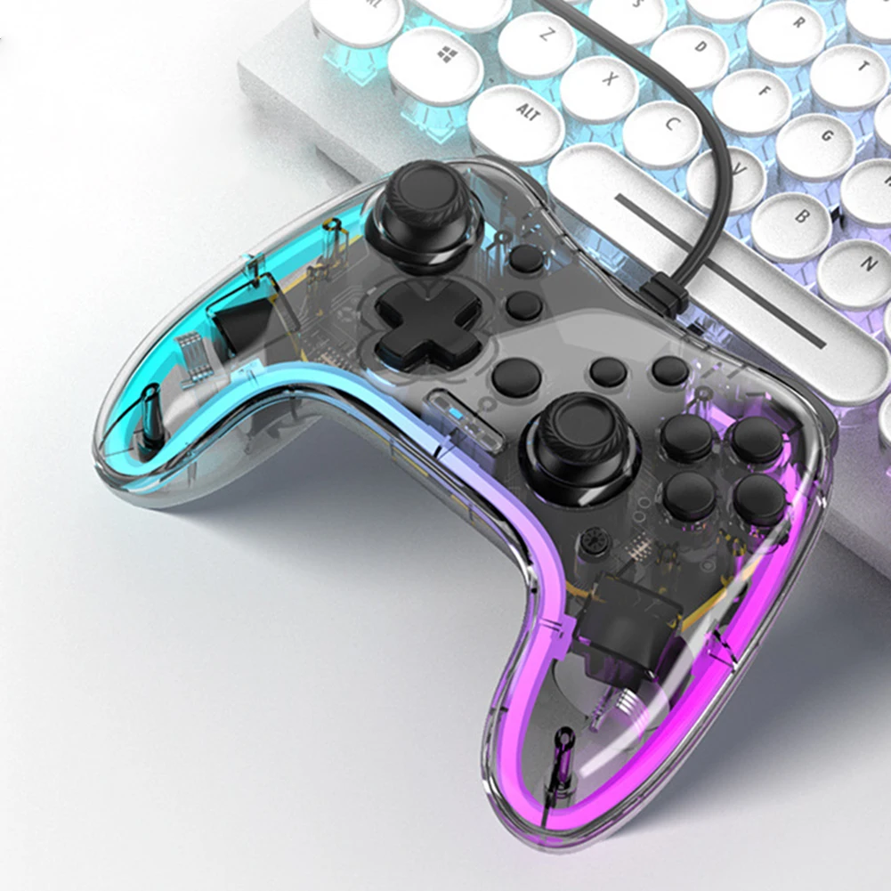 RGB-Gamepad-with-Turbo-Function-Wired-Games-Handle-Anti-wear-Rocker ...