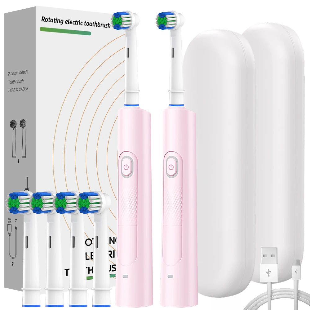 2-Pack-Smart-Rotating-Electric-Toothbrush-Set-3-Modes-Rechargeable ...
