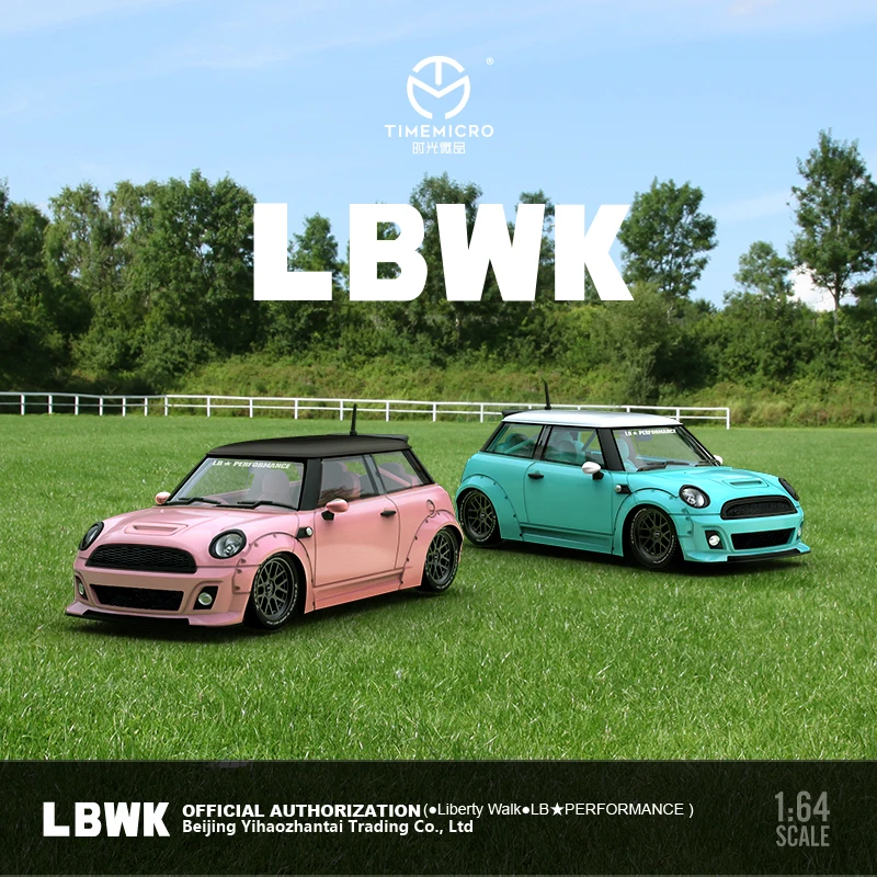 Time Micro 1:64 BMW Mini LBWK Pink/Blue Diecast Model Car for ...