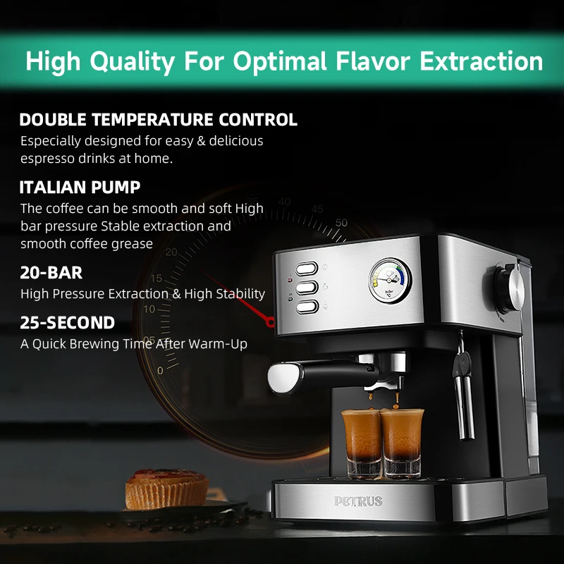 Petrus-Espresso-Coffee-Machine-Semi-automatic-Coffee-Maker-Stainless ...