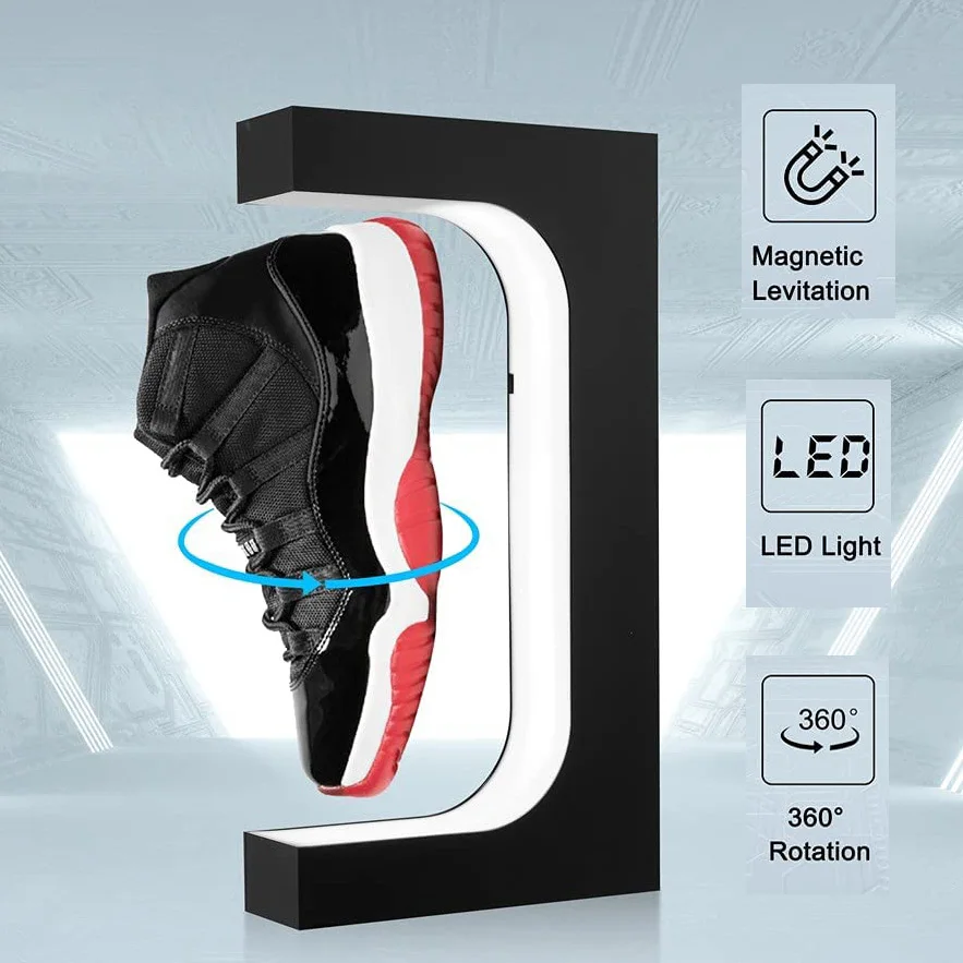 Floating-Sports-Shoe-Display-Stand-LED-Lamp-Rotating-Suspension-Stand ...