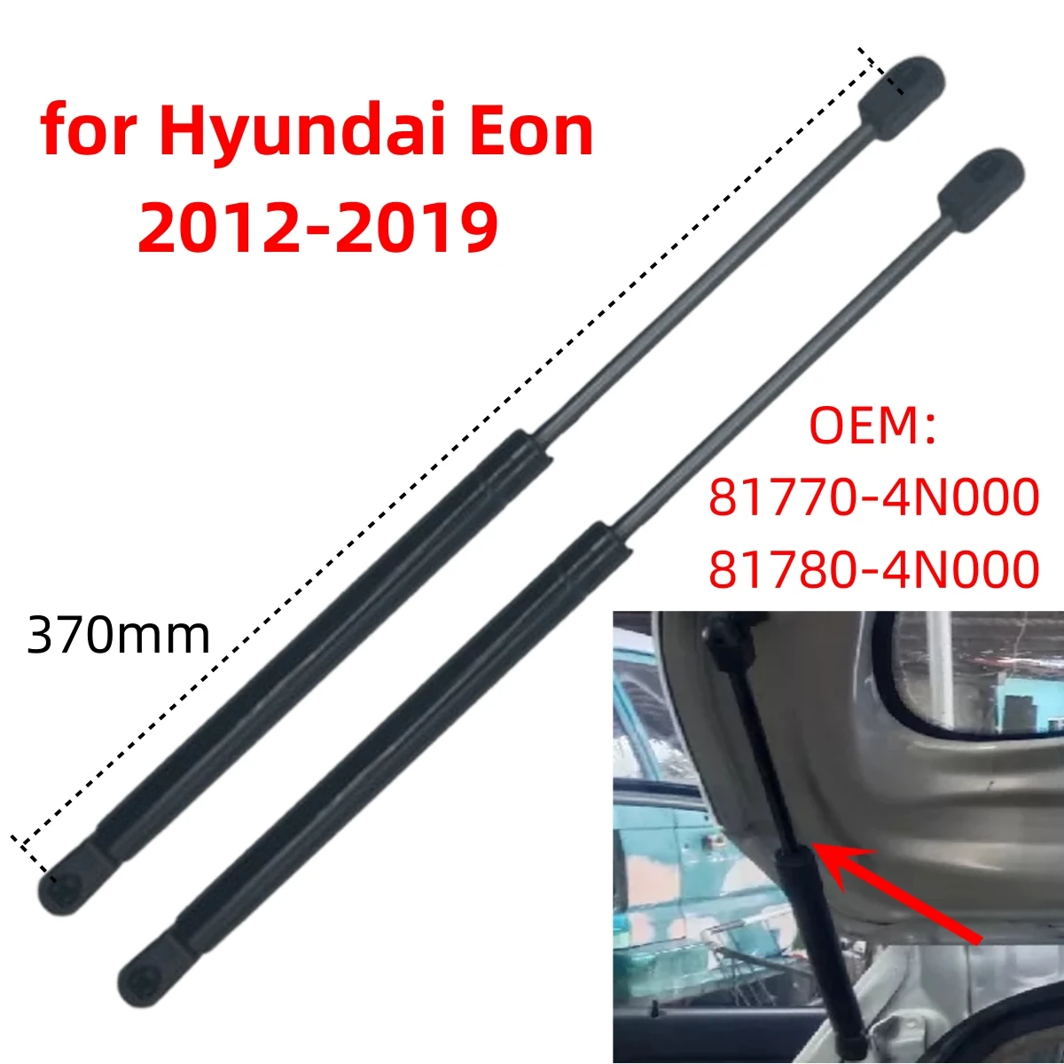2Pcs 817704N000 for Hyundai Eon 2012-2019 Car Rear Trunk Boot Tailgate ...