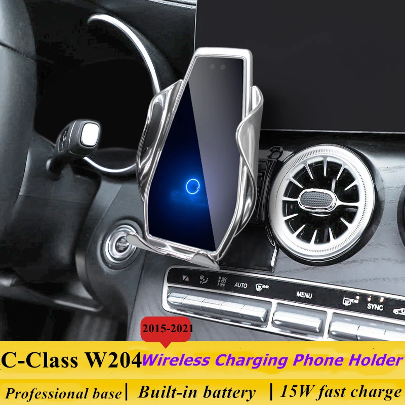 For-2015-2021-Mercedes-Benz-C-Class-W204-W205-Phone-Holder-Wireless ...
