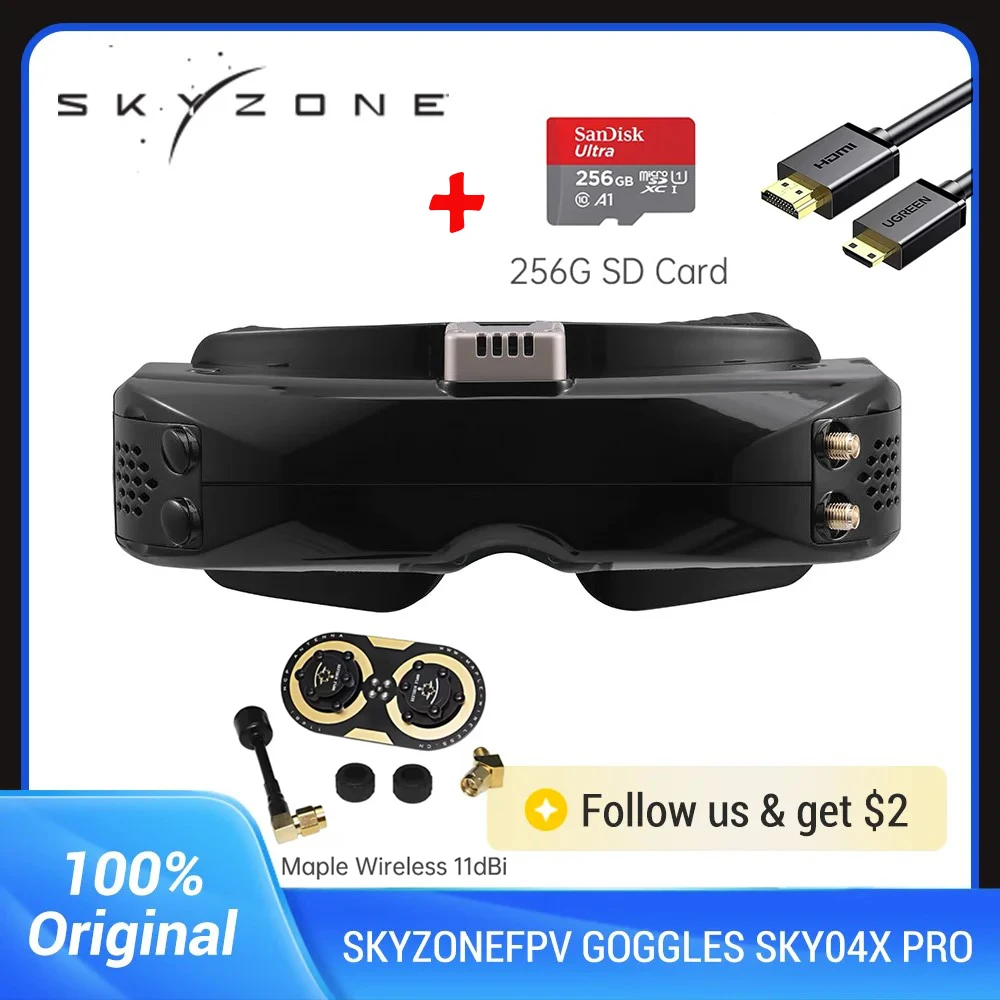 SKYZONE-SKY04X-PRO-FPV-GOGGLES-with-Steadyview-Receiver-1280X960-OLED-5-8GHz-48CH-60FPS-DVR ...