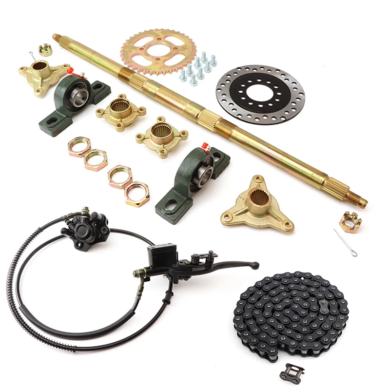 Complete ATV rear axle 78MM*3 stud hub with Hydraulic Disc Brakes kit ...