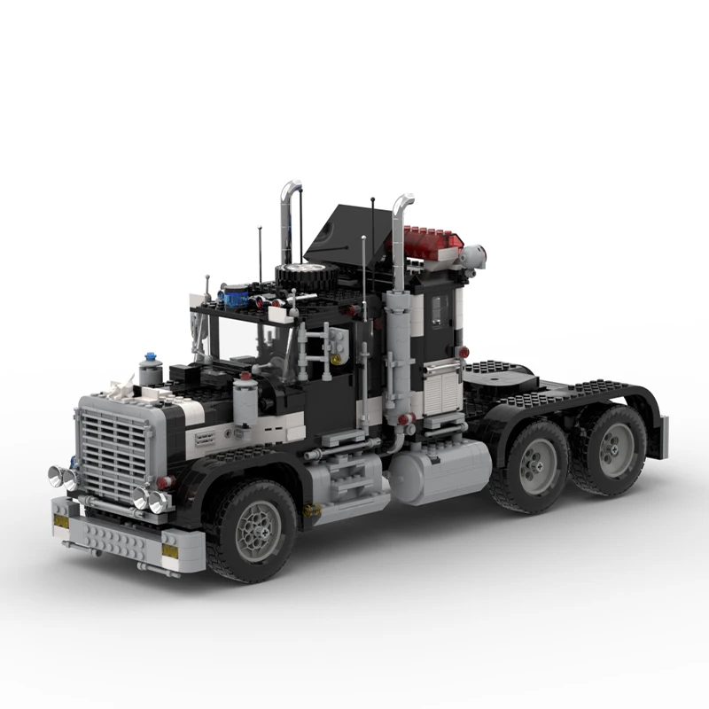 1887PCS-Modularity-White-Cat-Giant-Police-Truck-Model-DIY-creative ...