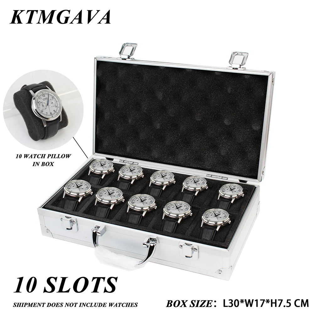10-Slots-Watch-Storage-Box-Aluminum-Alloy-Useful-Jewelry-Wrist-Watches ...
