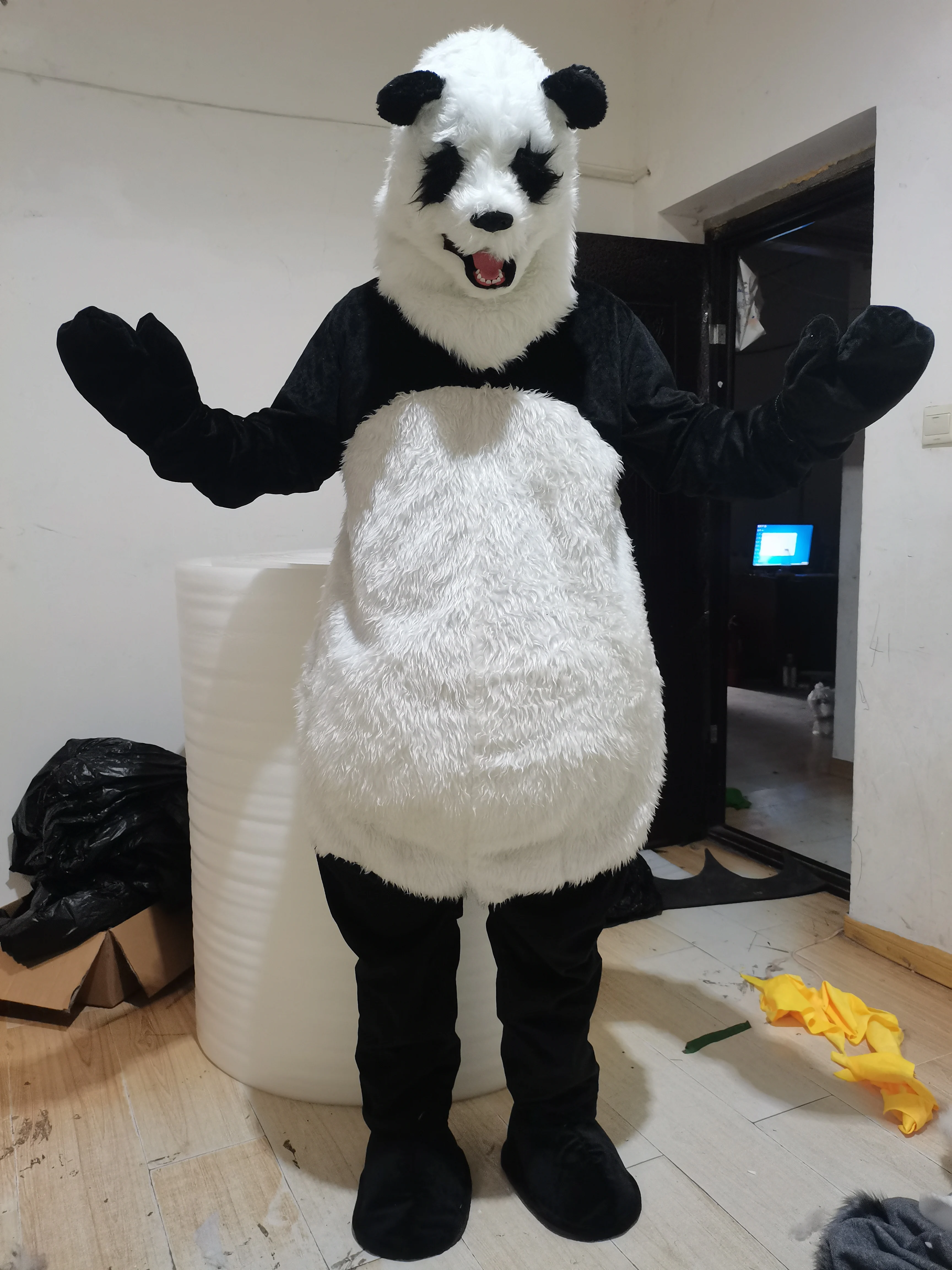 Mouth-movable-simulation-panda-mask-Halloween-panda-mascot-adult ...