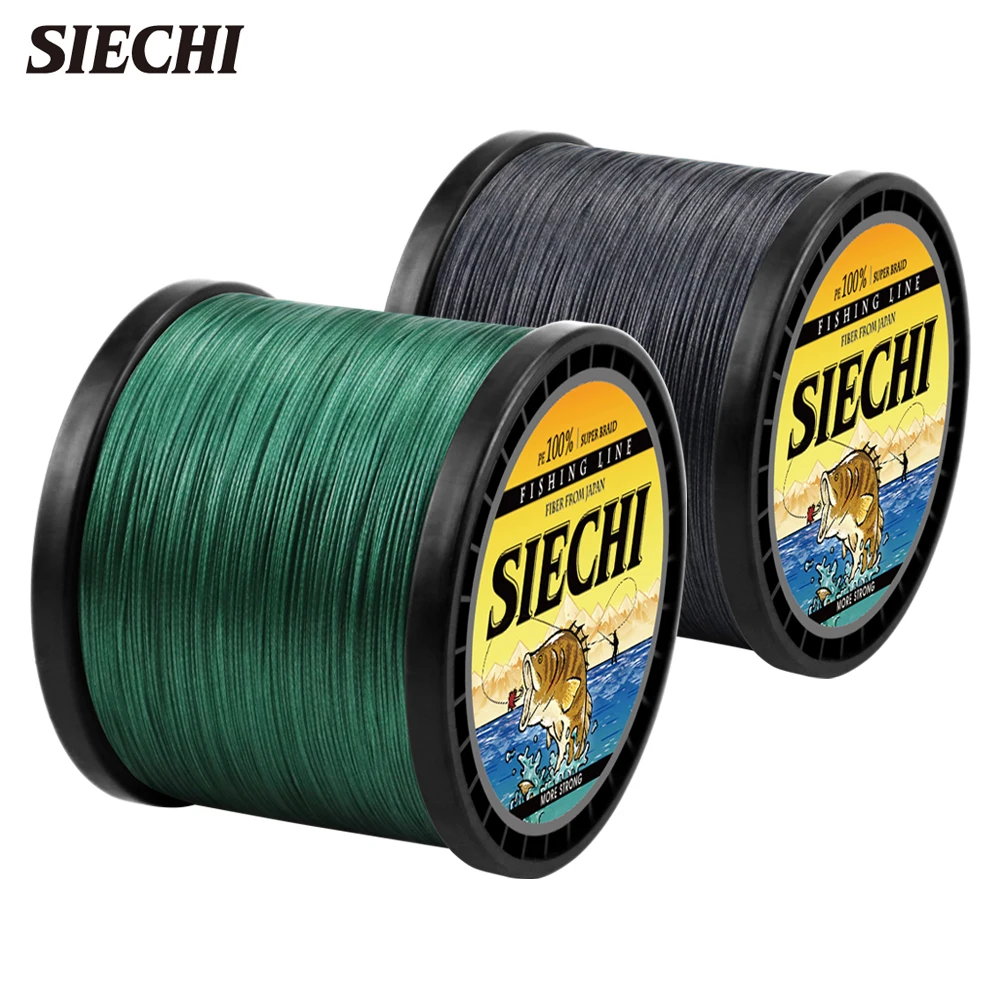 SIECHI-1000M-500M-300M-100M-8-Strands-PE-Braided-Wire-Fishing-Line-12LB ...