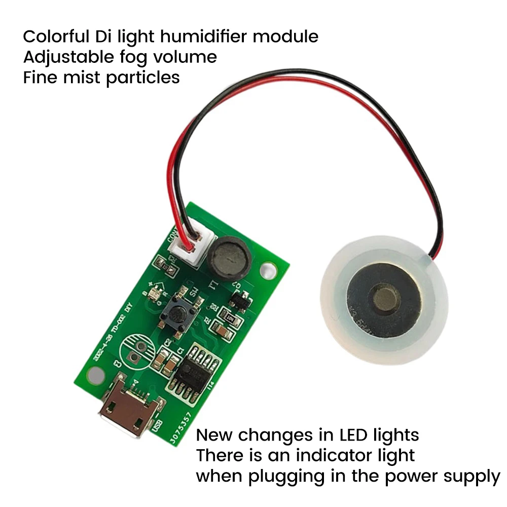 Mini Humidifier Mist Module with DC5V Seven Colour Lights Monochrome ...