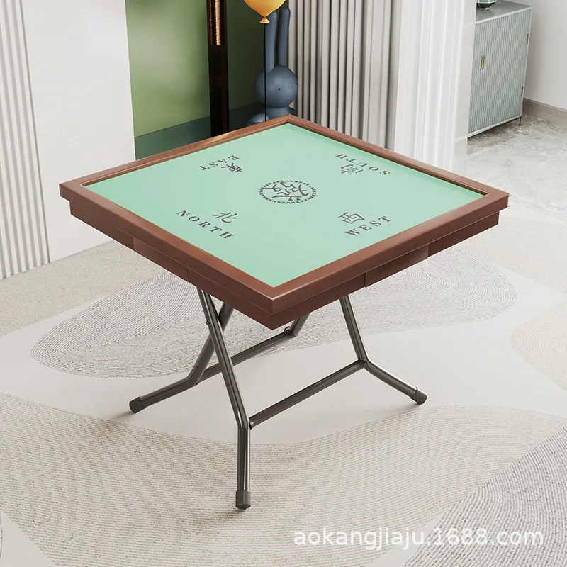 Mahjong Table Home Folding Chess and Card Hand Rubbing Simple Playing ...