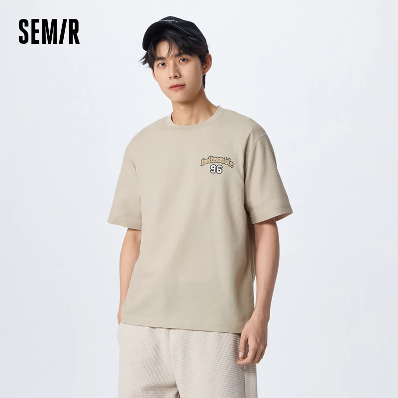 Semir-Summer-T-Shirt-For-Men-2023-New-Couple-Waffle-Academy-O-Neck-Knit ...