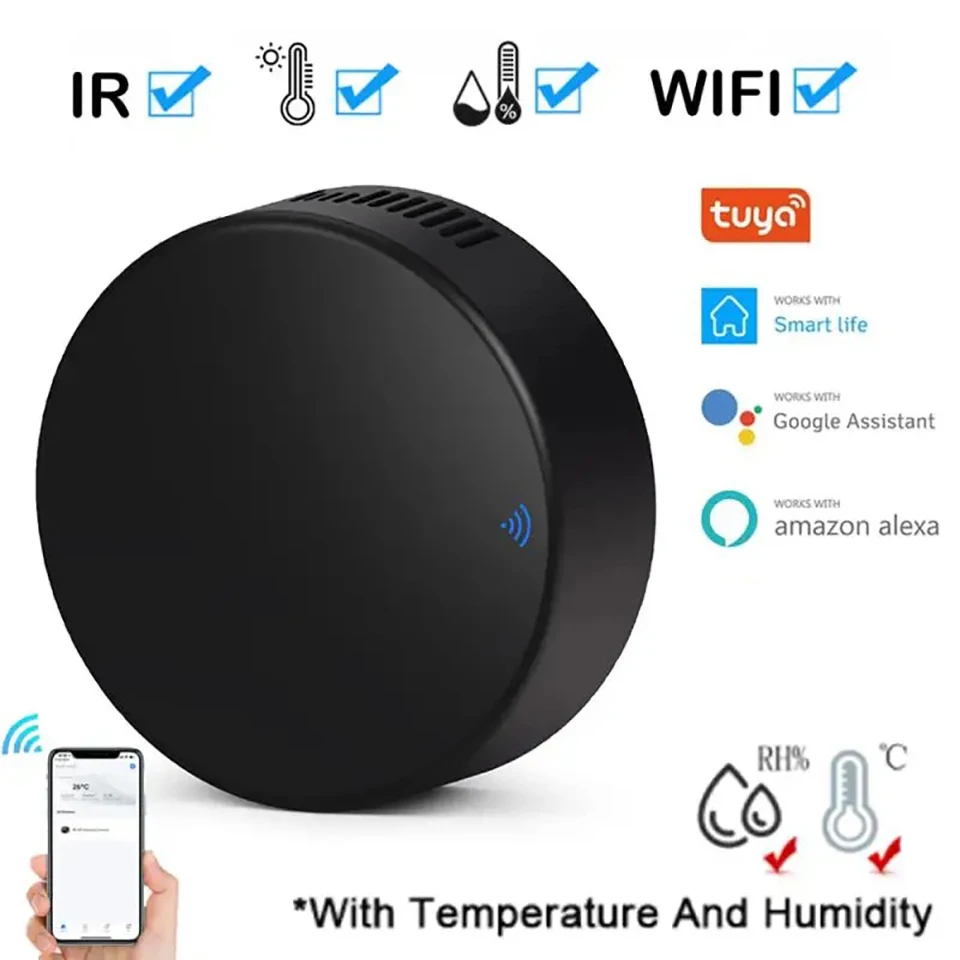 Tuya WiFi Smart IR Remote Controller Temperature and Humidity Sensor ...