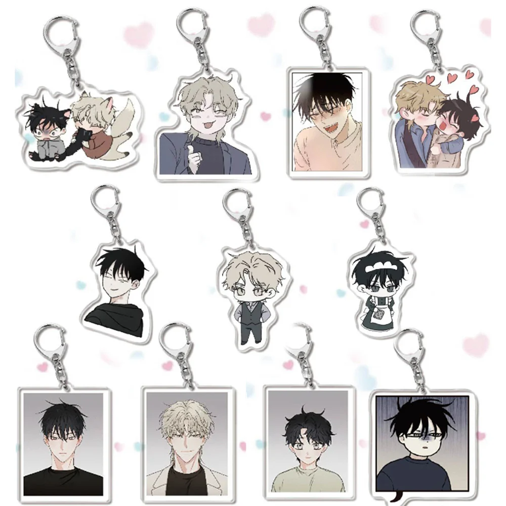 Korean-Cute-Manga-Waterside-Night-Yaoi-Couple-Acrylic-Keychain-Seaside ...