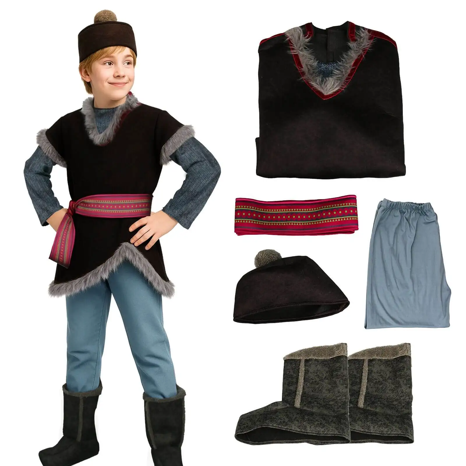Kristoff Bjorgman Halloween Cosplay Costume Child Adult Let it Go Movie ...