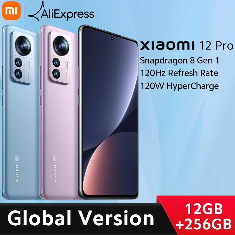 Xiaomi Smartphone 12 Pro 5G versión Global, 12GB + 256GB, Snapdragon 8 ...