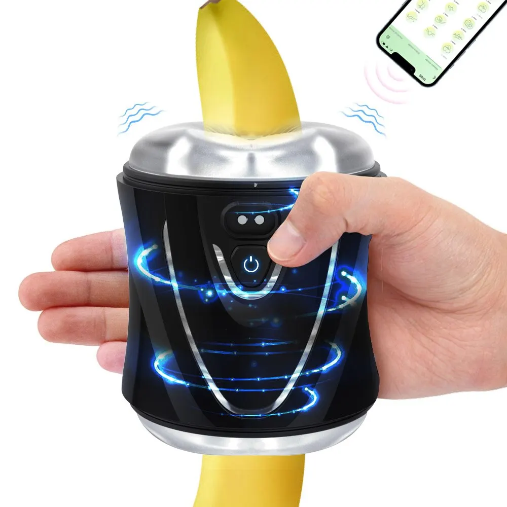 Open Ended Automatic Man Masturbator APP 12 Poderosa Máquina de Chupar Vibratória Masturbadores ...