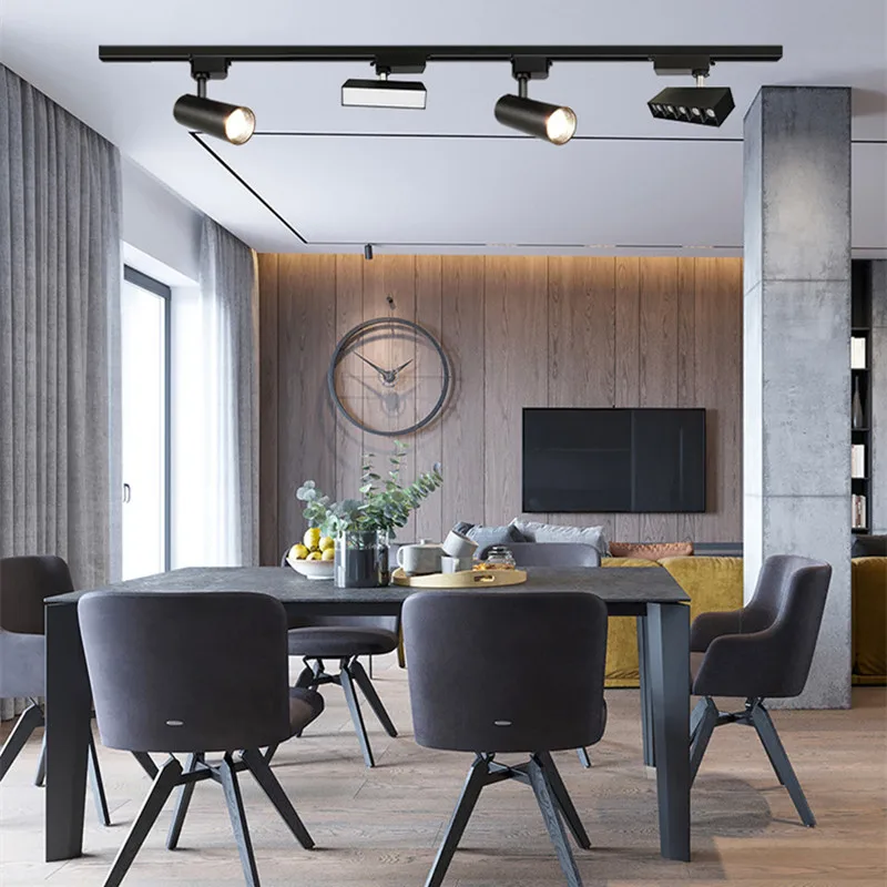 Track Lighting Over Dining Room Table